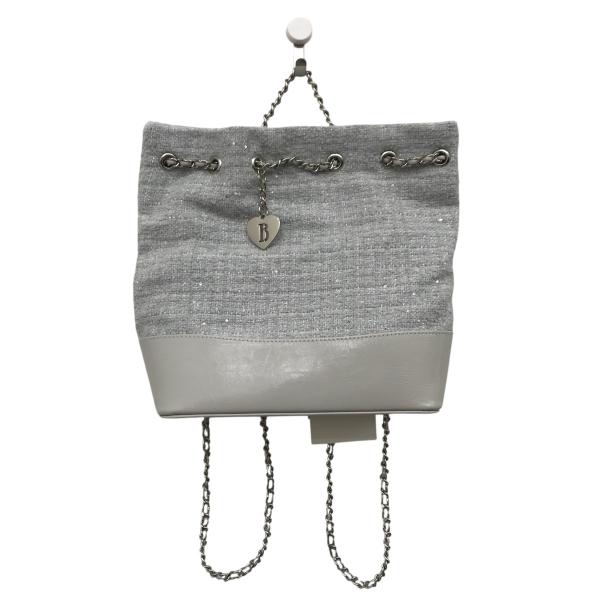 ザ バーネット The BarnnetTweed Drawstring Chain Backpack ショルダーバッグ【ランク】「新古品・タグ付きや未使用に近いUSED品」【詳細説明】ザ バーネットのTweed Drawstring Cha...