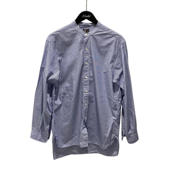 イチニーゼロゴ 12／0524SS OBAN  ストライプ バンドカラーシャツ【ランク】「中古品・比較的綺麗な商品」【詳細説明】イチニーゼロゴの24SS OBAN  ストライプ バンドカラーシャツです。【M/L/U】メンズ【表記サイズ】M【...