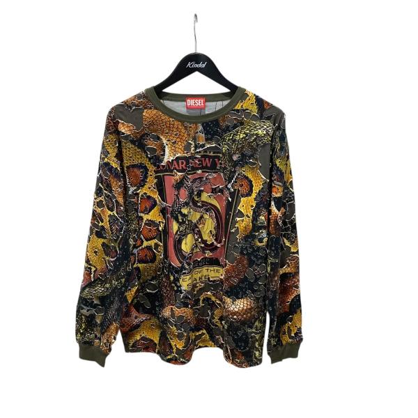 ディーゼル DIESELCl-T-Boxt-LS-Devor-Snake Destroyed Snake ロングスリーブTシャツ 0SPBL【ランク】「中古品・比較的綺麗な商品」【詳細説明】ディーゼルのCl-T-Boxt-LS-Devor-...