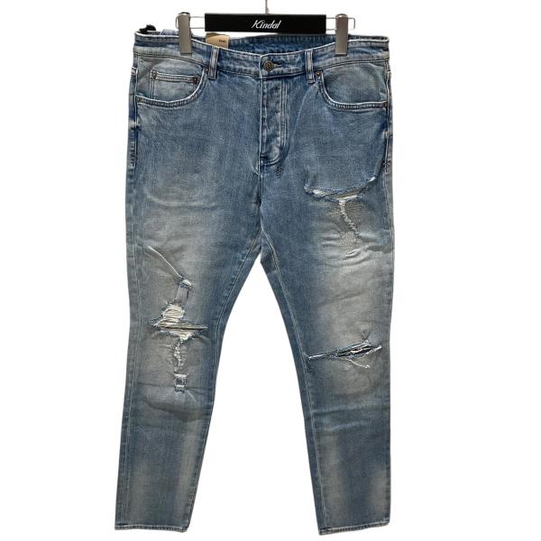 スビ KsubiCHITCH PUNK BLUE THRASHED デニムパンツ【ランク】「新古品・タグ付きや未使用に近いUSED品」【詳細説明】スビのCHITCH PUNK BLUE THRASHED デニムパンツです。【M/L/U】メン...