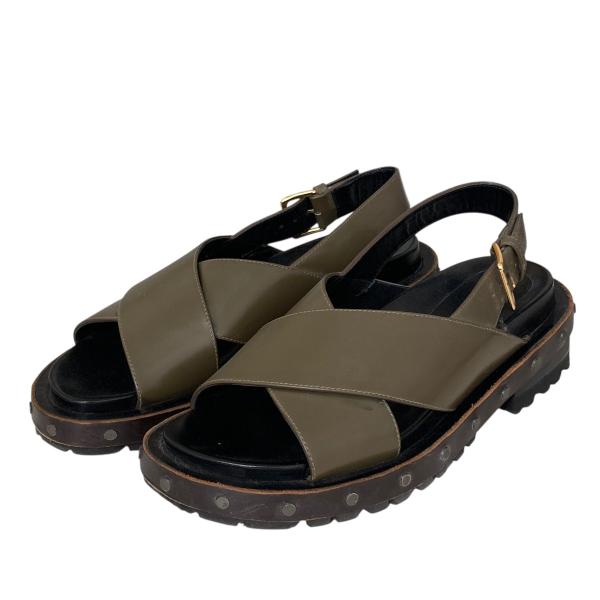 マルニ MARNIFUSSBETT レザーサンダル FBMST17G04【ランク】「中古品・汚れ、ダメージのある商品」【詳細説明】マルニのFUSSBETT レザーサンダル FBMST17G04です。【M/L/U】メンズ【表記サイズ】41(2...