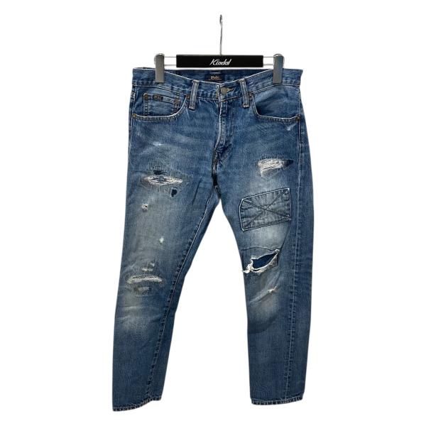 ポロラルフローレン POLO RALPH LAURENTHE SULLIVAN SLIM リペア加工 デニムパンツ【ランク】「中古品・比較的綺麗な商品」【詳細説明】ポロラルフローレンのTHE SULLIVAN SLIM リペア加工 デニムパ...