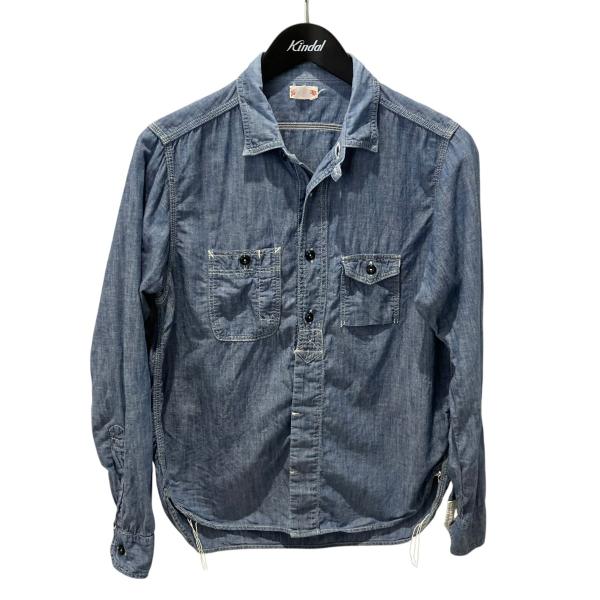 リアルマッコイズ THE REAL McCOY’Sシャンブレーシャツ【ランク】「中古品・比較的綺麗な商品」【詳細説明】リアルマッコイズのシャンブレーシャツです。【M/L/U】メンズ【表記サイズ】不明【詳細サイズ】着丈：約65ｃｍ肩幅：約38...