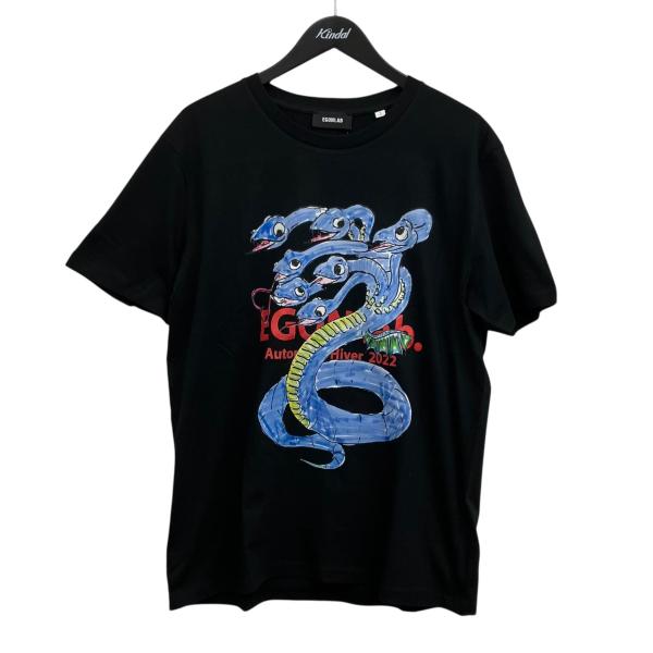 エゴンラボ Egon lab．プリントTシャツ【ランク】「新古品・タグ付きや未使用に近いUSED品」【詳細説明】エゴンラボのプリントTシャツです。【M/L/U】メンズ【表記サイズ】L【詳細サイズ】着丈：約69ｃｍ肩幅：約47ｃｍ袖丈：約23...