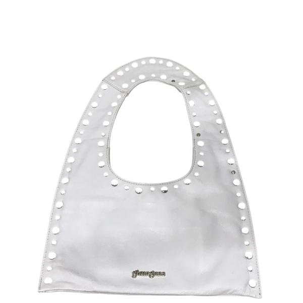 gimaguasハンドバッグ 【Mini franca bag】【ランク】「中古品・比較的綺麗な商品」【M/L/U】レディース【詳細サイズ】縦幅：約15ｃｍ横幅：約26ｃｍショルダーの長さ：約53ｃｍ【付属品】なし【ダメージ】表面、持ち手部...