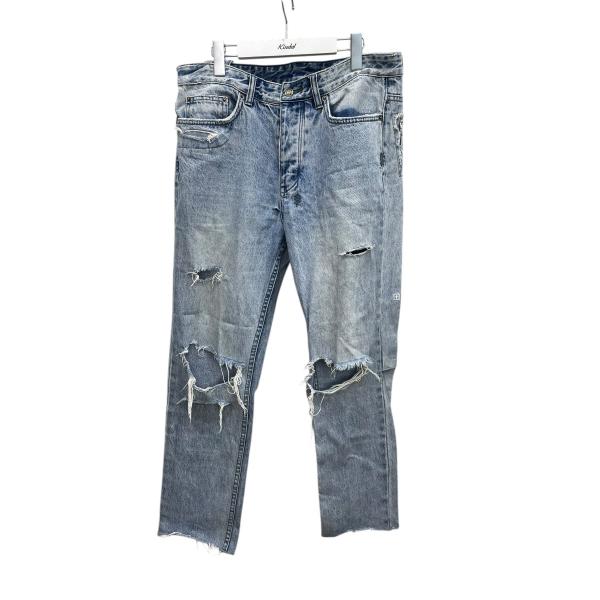 スビ Ksubiダメージデニムパンツ【ランク】「中古品・比較的綺麗な商品」【詳細説明】スビのダメージデニムパンツです。【M/L/U】メンズ【表記サイズ】32【詳細サイズ】ウエスト：約86ｃｍ股上　　：約25ｃｍレングス：約61ｃｍもも幅　：...