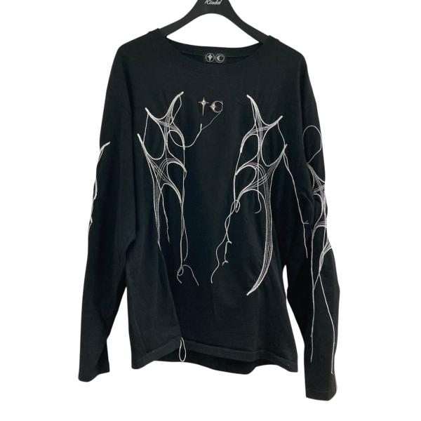 サグクラブ THUG CLUBトライバル刺繍Tシャツ【ランク】「中古品・汚れ、ダメージのある商品」【詳細説明】サグクラブのトライバル刺繍Tシャツ です。【M/L/U】メンズ【表記サイズ】3【詳細サイズ】着丈：約68ｃｍ肩幅：約55ｃｍ袖丈：...