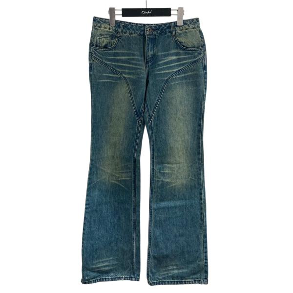 ファックス コピー エクスプレス FAX COPY EXPRESSダメージ加工デニムパンツ【ランク】「中古品・比較的綺麗な商品」【詳細説明】ファックス コピー エクスプレスのダメージ加工デニムパンツです。【M/L/U】メンズ【表記サイズ】L...