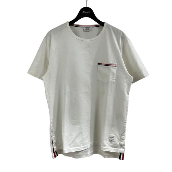 トム・ブラウン Thom Browneジャージー ポケット Tシャツ【ランク】「中古品・比較的綺麗な商品」【詳細説明】トム・ブラウンのジャージー ポケット Tシャツです。【M/L/U】レディース【表記サイズ】2【詳細サイズ】着丈：約69ｃｍ...