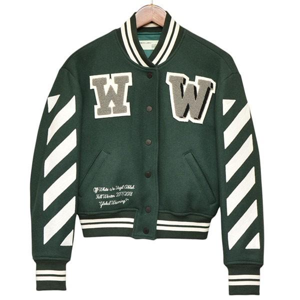 オフホワイト OFFWHITEVirsity Stadium Jacket　ウールスタジャン　ジャケット　ブルゾン　OWEA034E17645034【ランク】「中古品・比較的綺麗な商品」【詳細説明】オフホワイトのVirsity Stadiu...