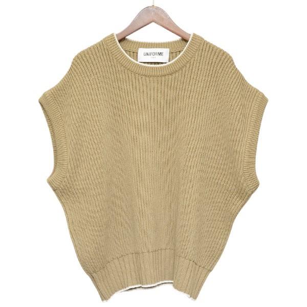ユニフォーム UNIFORMEコットンニットベスト　96-02-31-02002【ランク】「中古品・比較的綺麗な商品」【詳細説明】ユニフォームのコットンニットベスト　96-02-31-02002です。【M/L/U】メンズ【表記サイズ】S【詳...