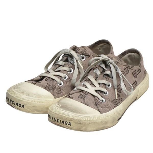 バレンシアガ BALENCIAGAPARIS LOW TOP BB MONOGRAM　総柄ローカットスニーカー　688757【ランク】「中古品・汚れ、ダメージのある商品」【詳細説明】バレンシアガのPARIS LOW TOP BB MONOG...