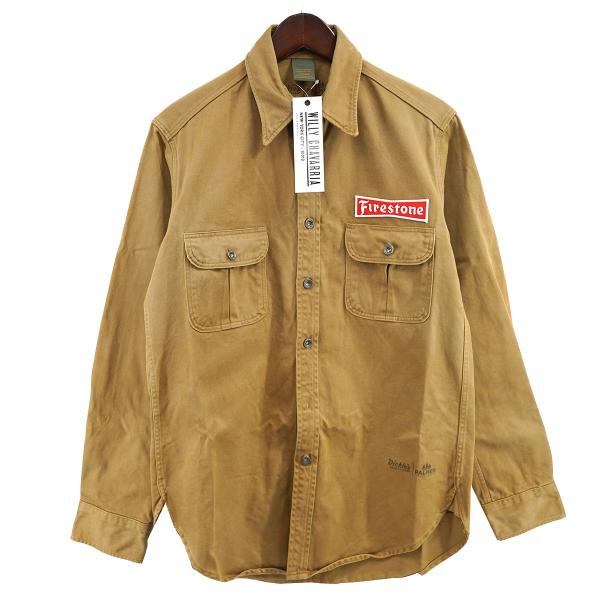 ウィリーチャバリア×ディッキーズ WILLY CHAVARRIA×DickiesFIRESTONE CUSTOM PALMER TRADING COMPANY ワッペンカスタム 加工シャツ【ランク】「新古品・タグ付きや未使用に近いUSED品...