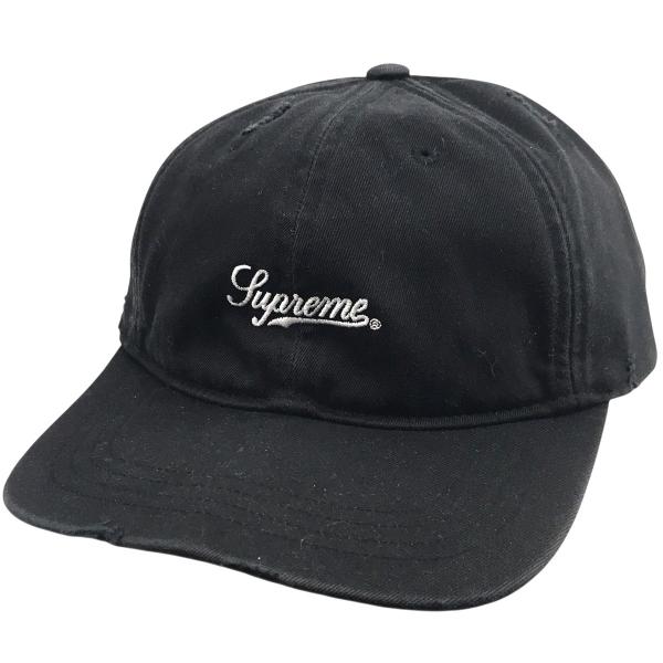 シュプリーム Supreme25AW Distressed Script 6-Panel ディストレスド ダメージ 加工 スクリプト 6パネル キャップ 帽子【ランク】「新古品・タグ付きや未使用に近いUSED品」【詳細説明】シュプリームの2...