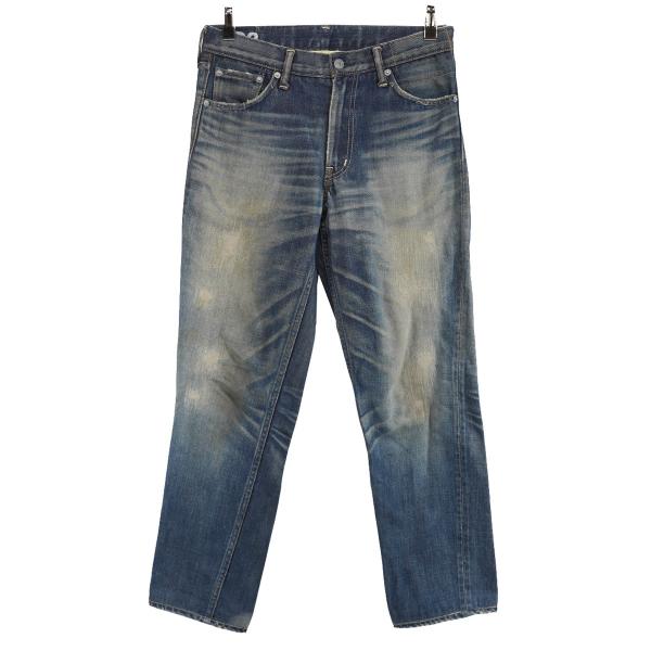 ビズビム VISVIMユーズド加工 デニムパンツ【ランク】「中古品・比較的綺麗な商品」【詳細説明】ビズビムのユーズド加工 デニムパンツです。【M/L/U】メンズ【表記サイズ】30×32 (裾上げ有り)【詳細サイズ】ウエスト：約80ｃｍ股上　...