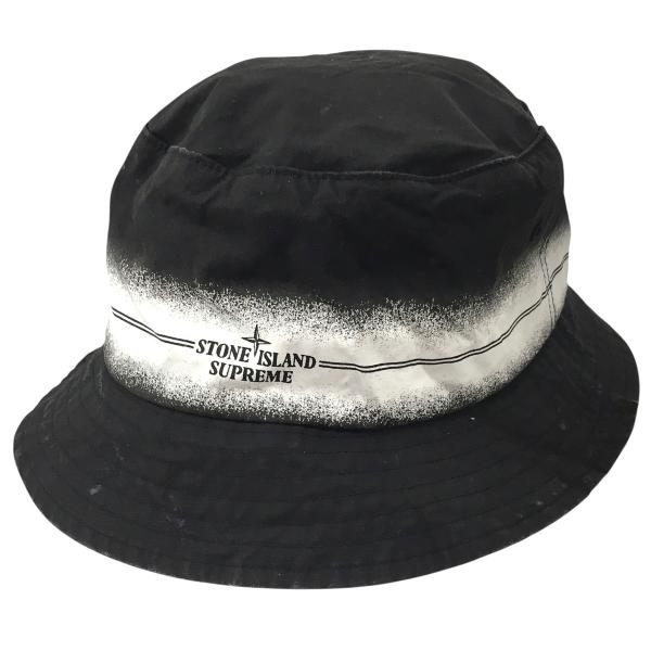 シュプリーム×ストーンアイランド Supreme×STONE ISLAND22SS Stone Island Stripe Crusher コラボ ロゴ ストライプ クラッシャー ハット 帽子【ランク】「中古品・汚れ、ダメージのある商品」【...