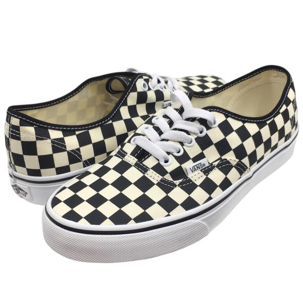 バンズ VANSAuthentic PRIMARY CHECK BLACK／WHITE チェッカー柄 チェッカーボード スニーカー シューズ 靴【ランク】「新古品・タグ付きや未使用に近いUSED品」【詳細説明】バンズのAuthentic P...