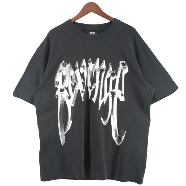 リベンジ REVENGE23SS Bullet T-shirt ヘヴィメタル調 バレット 弾痕 ロゴ グラフィック スカル バック プリント オーバーサイズ ボックスシルエット 半袖 Tシャツ【ランク】「中古品・比較的綺麗な商品」【詳細説明...