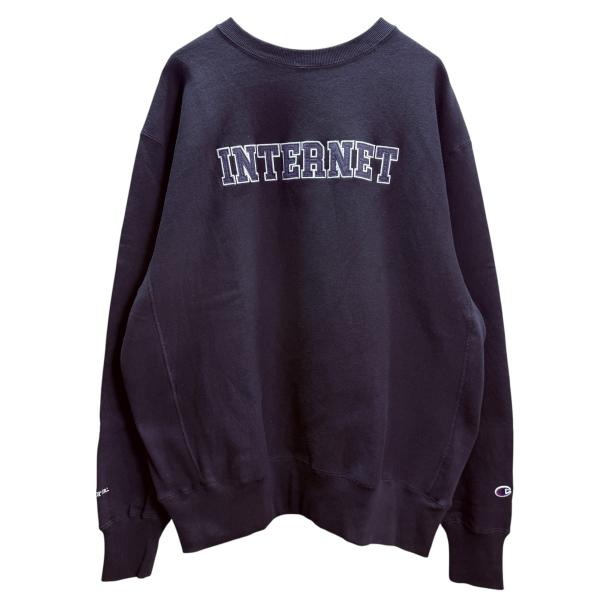 メルセデスアンカーインク×チャンピオン ANCHOR INC．×ChampionREVERSE WEAVE  INTERNET CREW SWEAT ／インターネットロゴクルーネックスウェット【ランク】「中古品・比較的綺麗な商品」【詳細説明...