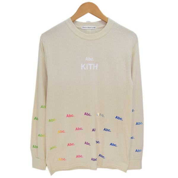 KITH × Advisory Board Crystals Kith Diagram L／S Tee ロングスリーブ カットソー 【色：オフホワイト】 【サイズ：S】 【状態：Aランク】  キス × アドヴァイザリー ボード クリスタルズ...