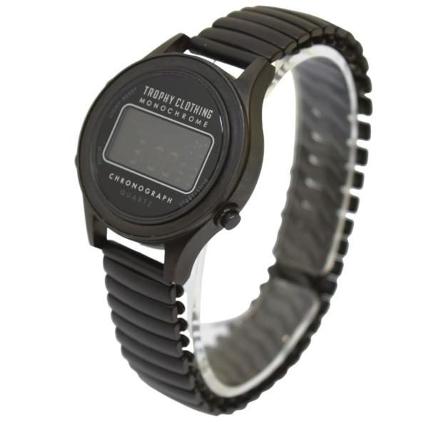 トロフィークロージング×ヴァーグウォッチカンパニー TROPHY CLOTHING×VAGUE WATCH CO．Monochrome DG Watch Stainless Belt デジタルウォッチ TR-W07【ランク】「中古品・比較的...
