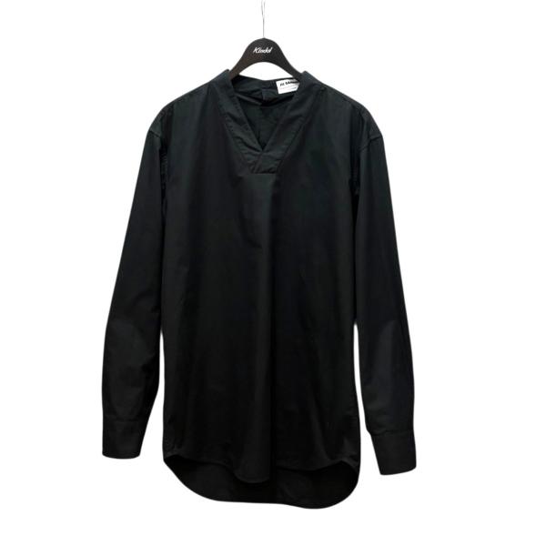 ジルサンダー JIL SANDERVネックロゴ刺繍プルオーバーシャツ　Saturday P．M． シャツ　 J24DL0013 J45002【ランク】「中古品・比較的綺麗な商品」【詳細説明】ジルサンダーのVネックロゴ刺繍プルオーバーシャツ　...