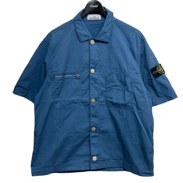 ストーンアイランド STONE ISLANDStretch-TC Garment Dyed Short Sleeve Overshirt ガーメントダイショートスリーブオーバーシャツ 811512410【ランク】「中古品・比較的綺麗な商品」...