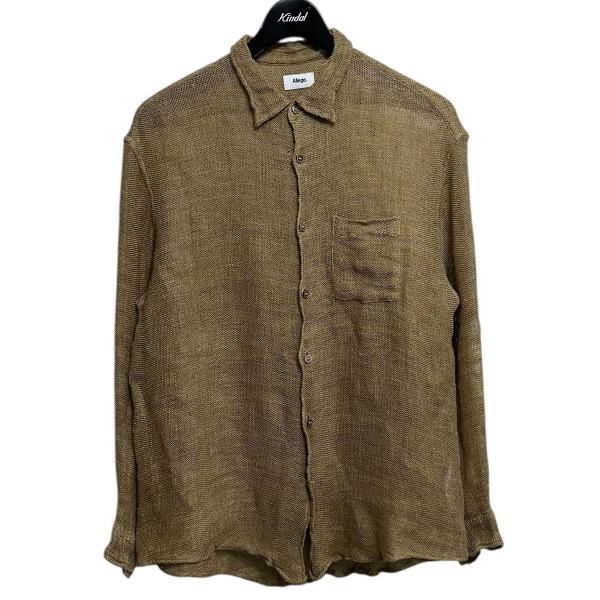 アレッジ ALLEGE24SS LINEN MESH SHIRT リネンメッシュシャツ AL24S-SH02【ランク】「中古品・比較的綺麗な商品」【詳細説明】アレッジの24SS LINEN MESH SHIRT リネンメッシュシャツ AL2...