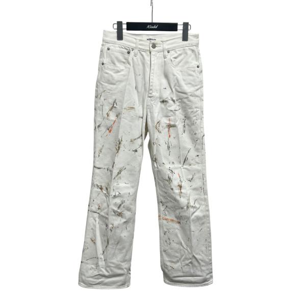 オーラリー AURALEEHARD TWIST DENIM HAND PAINTED 5P PANTS A20AP03DP【ランク】「中古品・比較的綺麗な商品」【詳細説明】オーラリーのHARD TWIST DENIM HAND PAINTE...