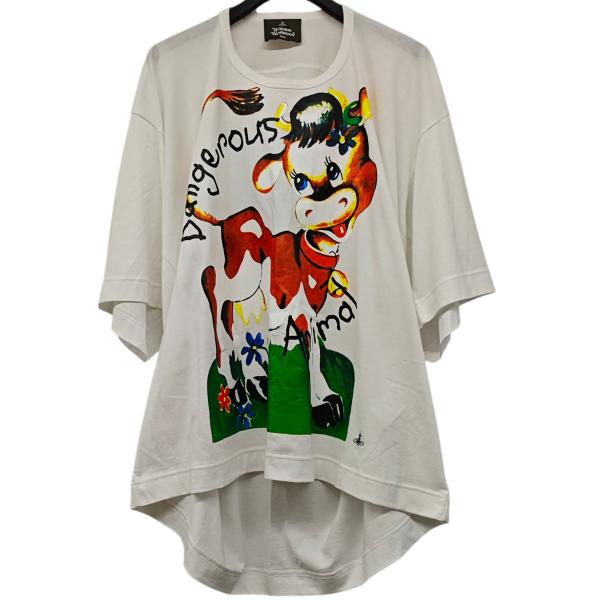 ヴィヴィアンウエストウッドマン Vivienne Westwood manビッグロングTシャツ DANGEROUS ANIMAL【ランク】「中古品・比較的綺麗な商品」【詳細説明】ヴィヴィアンウエストウッドマンのビッグロングTシャツ DANG...