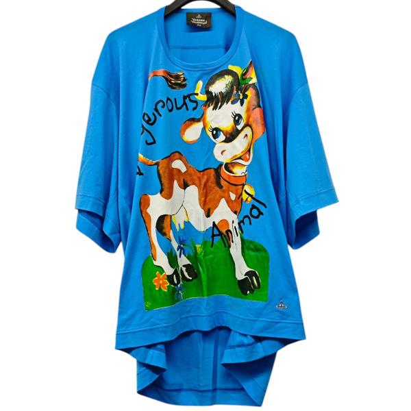 ヴィヴィアンウエストウッドマン Vivienne Westwood manビッグロングTシャツ DANGEROUS ANIMAL【ランク】「中古品・比較的綺麗な商品」【詳細説明】ヴィヴィアンウエストウッドマンのビッグロングTシャツ DANG...