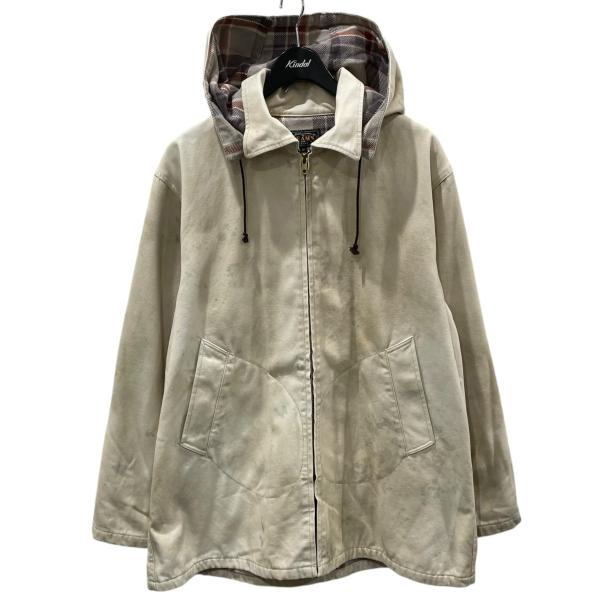 ビームスプラス BEAMS PLUS加工ジップアップフーデッドジャケット Sportsman Coat Hard Twisted Oxford Print スポーツマンコート ハードツイストオックスフォード 38-19-0104-791【ラ...