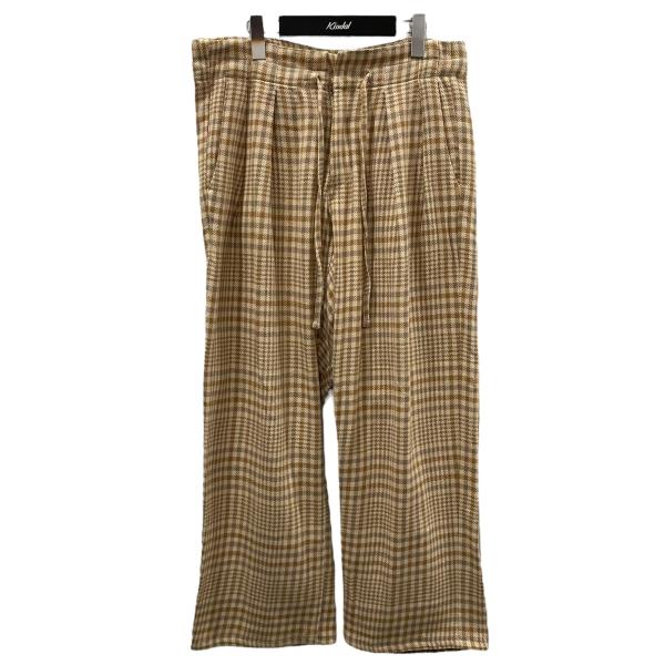 モニタリー MONITALY23SS チェック柄パンツ WIDE DROP CROTCH PANTS NICOLE PLAID ワイドクロップクロッチパンツ ニコルプレイドM31306-26【ランク】「中古品・比較的綺麗な商品」【詳細説明】...