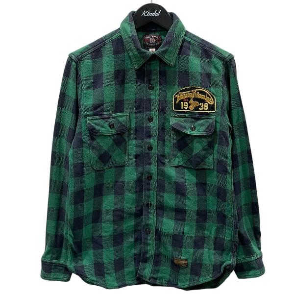 トイズマッコイ TOYS McCOYチェック柄チンストラップネルシャツ McHILL OVERALLS BUFFALO PLAID SHIRT マックヒルオーバーオール バッファロープレイドシャツ TMS2107【ランク】「中古品・比較的綺...