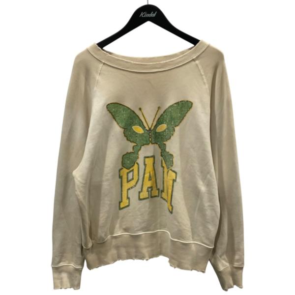 パム×カンナビス×ビームス P．A．M． (Perks and Mini)×CANNABIS×BEAMS23SS 加工スウェットトレーナー DAMEGE FLOCKY PRINT CREWNECK SWEAT ダメージ フロッキー プリント...
