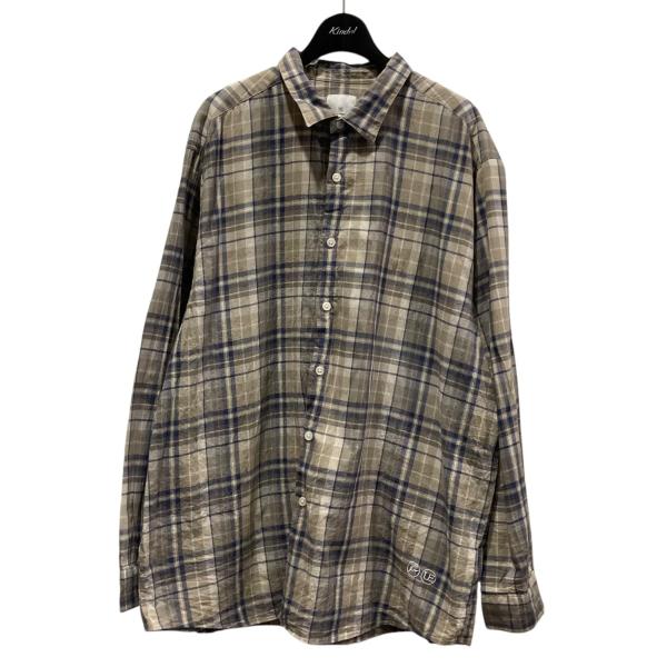 ユニフォームエクスペリメント uniform experiment24SS LINEN CHECK LOGO BAGGY SHIRT リネンチェックシャツ UE-240036【ランク】「中古品・比較的綺麗な商品」【詳細説明】ユニフォームエク...