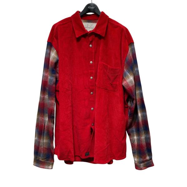 イーアールエル ERL24AW チェックスリーブコーデュロイシャツ ERL09-B005 【ERL PLAID SLEEVE OVERSHIRT WOVEN】【ランク】「中古品・比較的綺麗な商品」【詳細説明】イーアールエルの24AW チェッ...