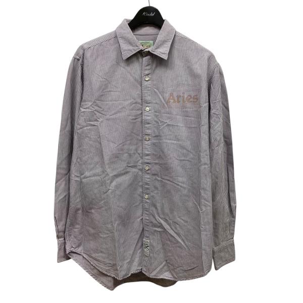 アリーズ ARIESロゴプリントストライプシャツ ZPG-03010-A【ランク】「中古品・比較的綺麗な商品」【詳細説明】アリーズのロゴプリントストライプシャツ ZPG-03010-Aです。【M/L/U】メンズ【表記サイズ】L【詳細サイズ】...