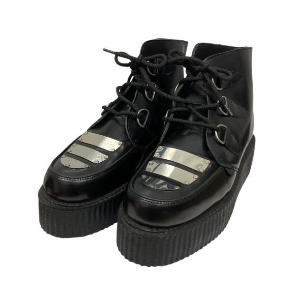 リミフゥ×アンダーグラウンド LIMI feu×UNDERGROUND(R)BLACK LEATHER BOOTS WITH METAL PLATES メタルプレートブーツ【ランク】「中古品・比較的綺麗な商品」【詳細説明】リミフゥ×アンダー...