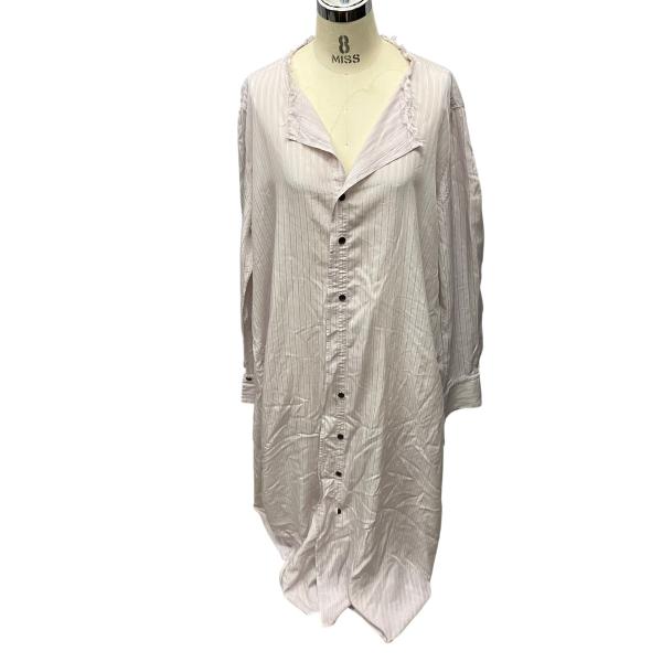 ワイズ Y’s25SSCELLULOSE STRIPE COLLARLESS A-LINE DRESS シャツワンピース YQ-D06-228【ランク】「中古品・比較的綺麗な商品」【詳細説明】ワイズの25SSCELLULOSE STRIPE...