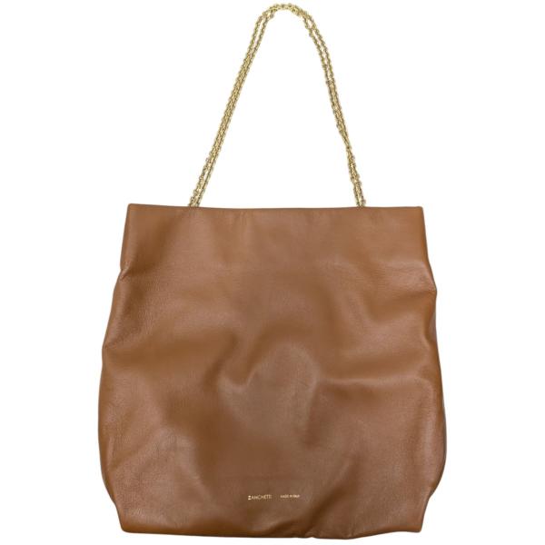 ザンケッティ ZANCHETTICHAIN SHOPPER バッグ【ランク】「中古品・比較的綺麗な商品」【詳細説明】ザンケッティのCHAIN SHOPPER バッグです。【M/L/U】レディース【詳細サイズ】縦幅：約30ｃｍ横幅：約31ｃｍ...