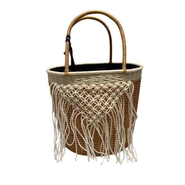 マルシェ MARCHERタッセル編みかご 0431254010【ランク】「新古品・タグ付きや未使用に近いUSED品」【詳細説明】マルシェのタッセル編みかご 0431254010 です。【M/L/U】メンズ【詳細サイズ】縦幅：約25ｃｍ横幅：...