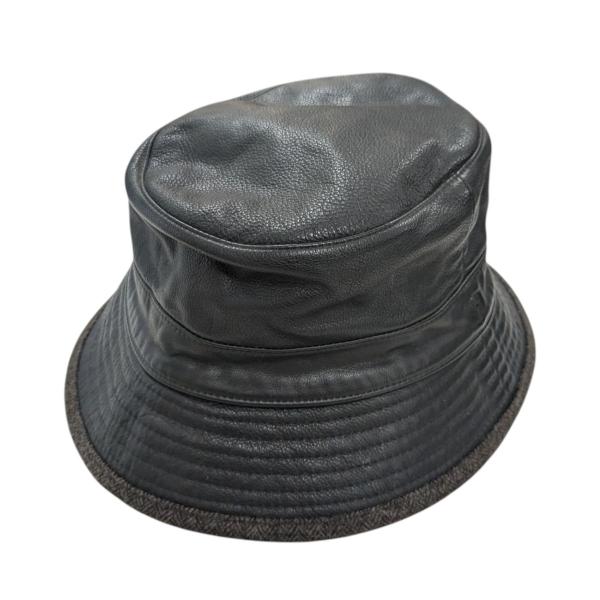 モッチプールエルメス MOTSCH pour HERMESレザーバケットハット【ランク】「中古品・比較的綺麗な商品」【詳細説明】モッチプールエルメスのレザーバケットハットです。【M/L/U】メンズ【表記サイズ】59【詳細サイズ】全長：約10...