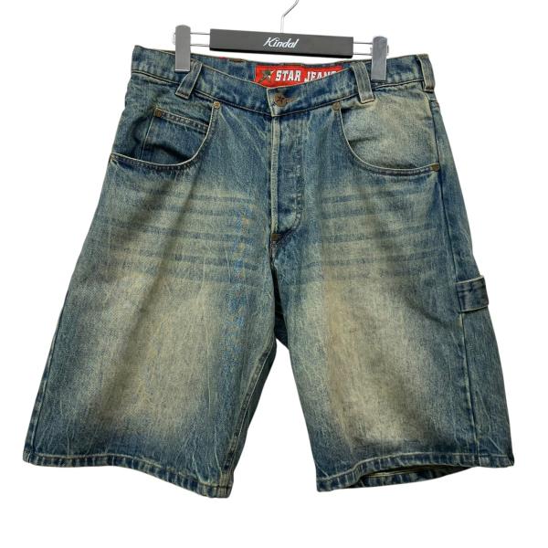 Carpet CompanySTAR JEANS デニムショーツ【ランク】「中古品・比較的綺麗な商品」【M/L/U】メンズ【表記サイズ】32【詳細サイズ】ウエスト：約74ｃｍ股上　　：約27ｃｍレングス：約23ｃｍもも幅　：約32ｃｍ裾幅　...