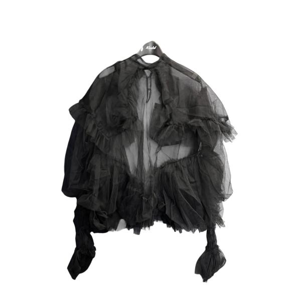 ヤンソルヴィアッセンブリー JAN SOLVIE ASSEMBLYチュールブラウス【ランク】「中古品・比較的綺麗な商品」【詳細説明】ヤンソルヴィアッセンブリーのチュールブラウスです。【M/L/U】レディース【表記サイズ】表記無【詳細サイズ】...