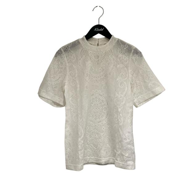 マメクロゴウチ mame kurogouchiCurtain Lace Jacquard Jersey Top 半袖ブラウス MM21SS-JS004【ランク】「中古品・比較的綺麗な商品」【詳細説明】マメクロゴウチのCurtain Lace...