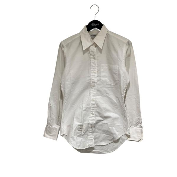 トム・ブラウン Thom Browne長袖シャツ FLL005【ランク】「中古品・汚れ、ダメージのある商品」【詳細説明】トム・ブラウンの長袖シャツ FLL005です。【M/L/U】レディース【表記サイズ】2【詳細サイズ】着丈：約76ｃｍ肩幅...