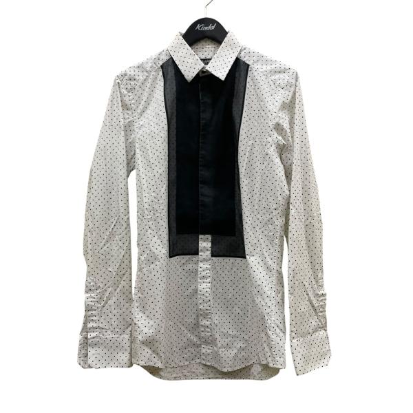 ドルチェアンドガッバーナ DOLCE ＆ GABBANA切替 ドット柄 コットンシャツ 長袖シャツ G5DA2T【ランク】「中古品・比較的綺麗な商品」【詳細説明】ドルチェアンドガッバーナの切替 ドット柄 コットンシャツ 長袖シャツ G5DA...