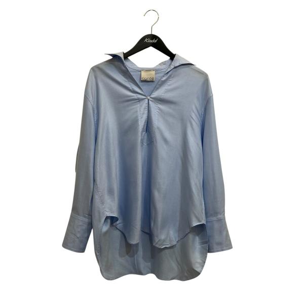 コンテ conteスキッパーシャツ 8511-299-0025【ランク】「中古品・比較的綺麗な商品」【詳細説明】コンテのスキッパーシャツ 8511-299-0025です。【M/L/U】レディース【表記サイズ】Free【詳細サイズ】着丈：約7...