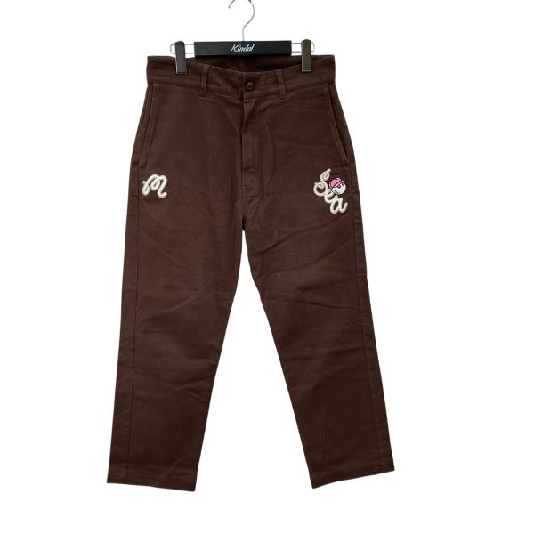 ウィンダンシー×マルボンゴルフ WIND AND SEA×Malbon Golfストレートパンツ WDS-C-MALB-23-Q2-10【ランク】「中古品・比較的綺麗な商品」【詳細説明】ウィンダンシー×マルボンゴルフのストレートパンツ WD...